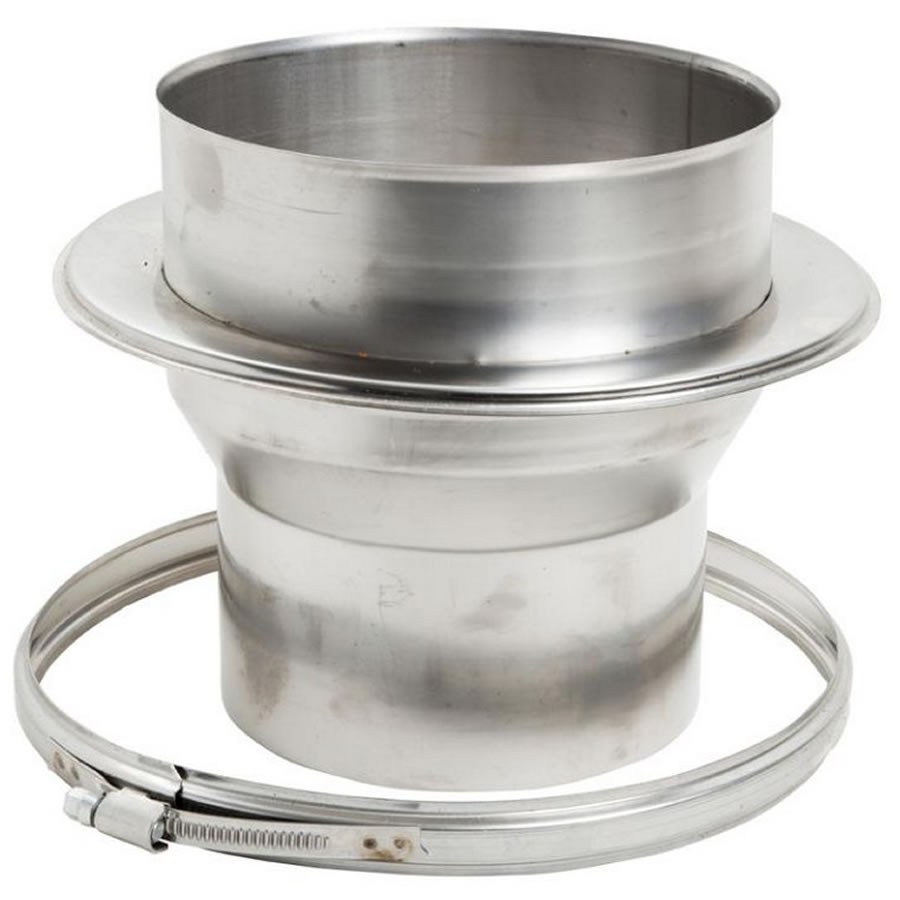 Increasing Adapter Single Wall to Twin Wall Flue Pipe