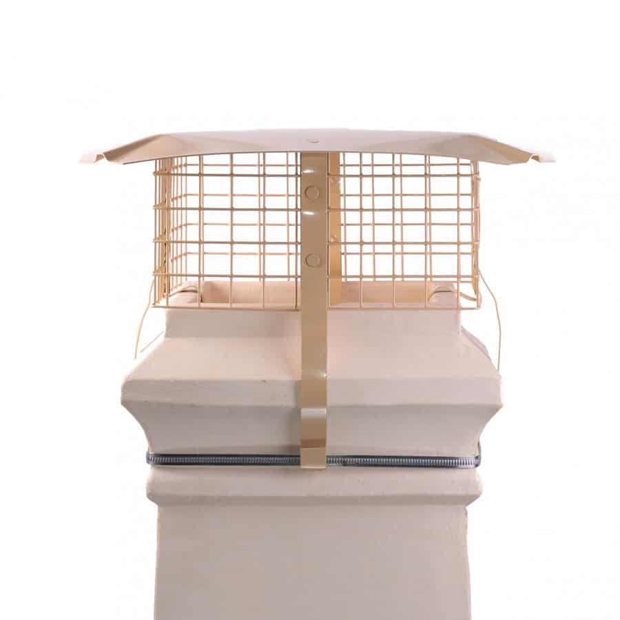 Square Bird and Rain Guard Cowl - Strap Fixing - Chimney Cowl Products